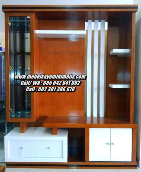 Bufet Partisi Kayu Modern Minimalis | Mebel Kayu Minimalis